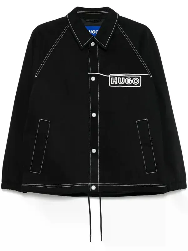 BOSS Chain-stitch Logo Cotton Jacket