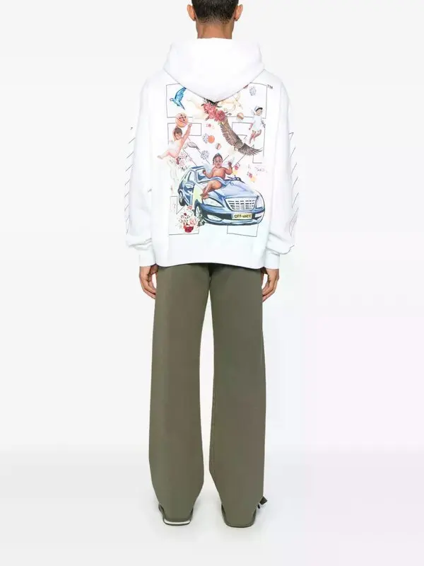 Off-White Logo-embroidered Hoodie - White