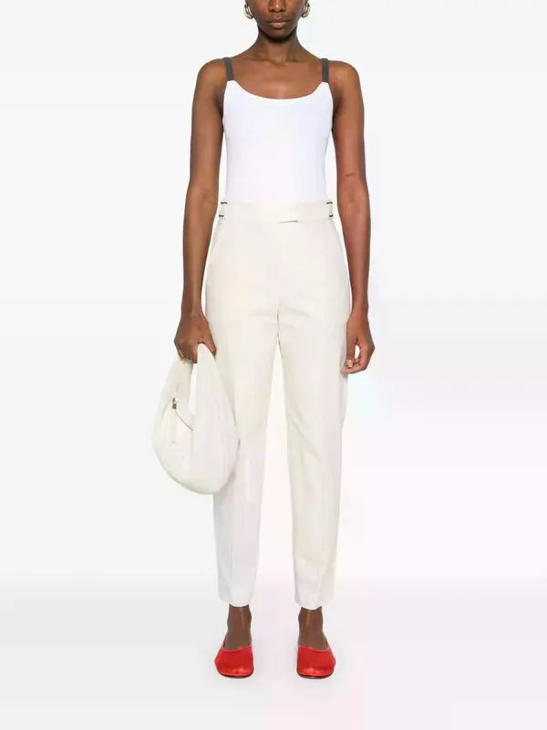 Brunello Cucinelli Monili Chain-detail Tailored Trousers - Neutrals