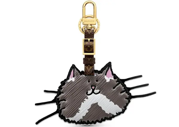 LOUIS VUITTON Bag Charm And Key Holder Catogram - Dark Grey