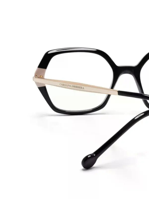 Carolina Herrera Octagon Eyeglasses - Black