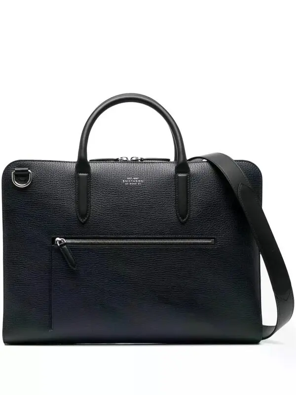 Smythson Ultra Slim Briefcase - Blue