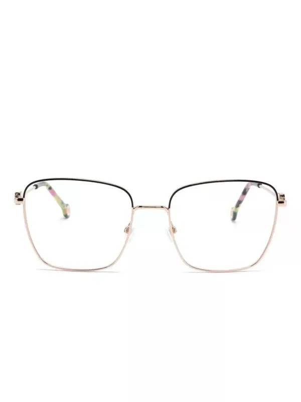 Carolina Herrera Square-frame Eyeglasses - Gold