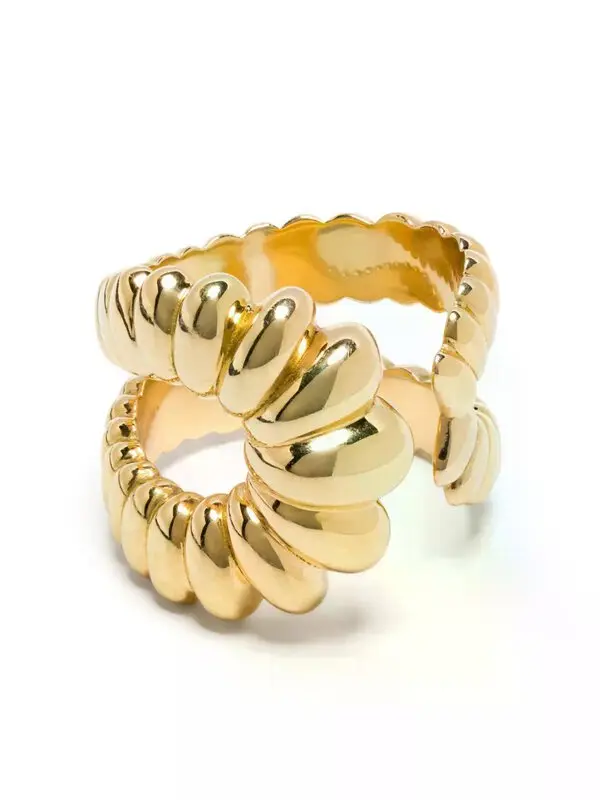 LEANDRA 18k Yellow Spiral Ring - Gold
