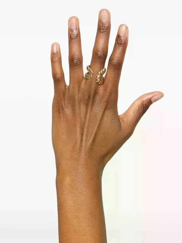 LEANDRA 18k Yellow Spiral Ring