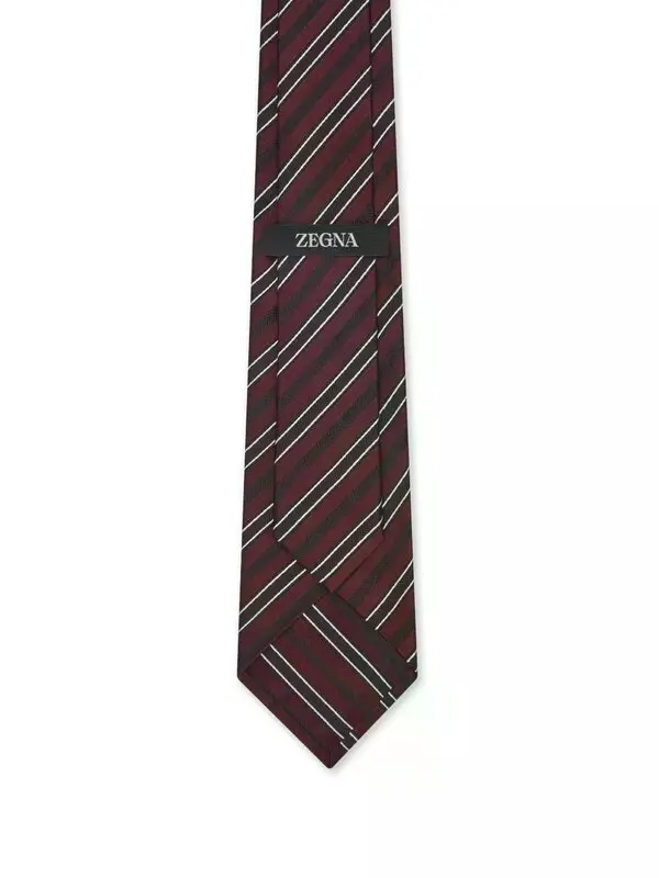 Zegna Silk-cotton Neck Tie - Red