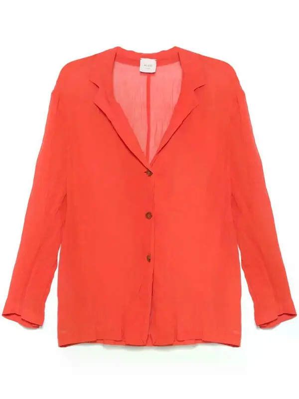ALYSI Crinkled-effect Blazer