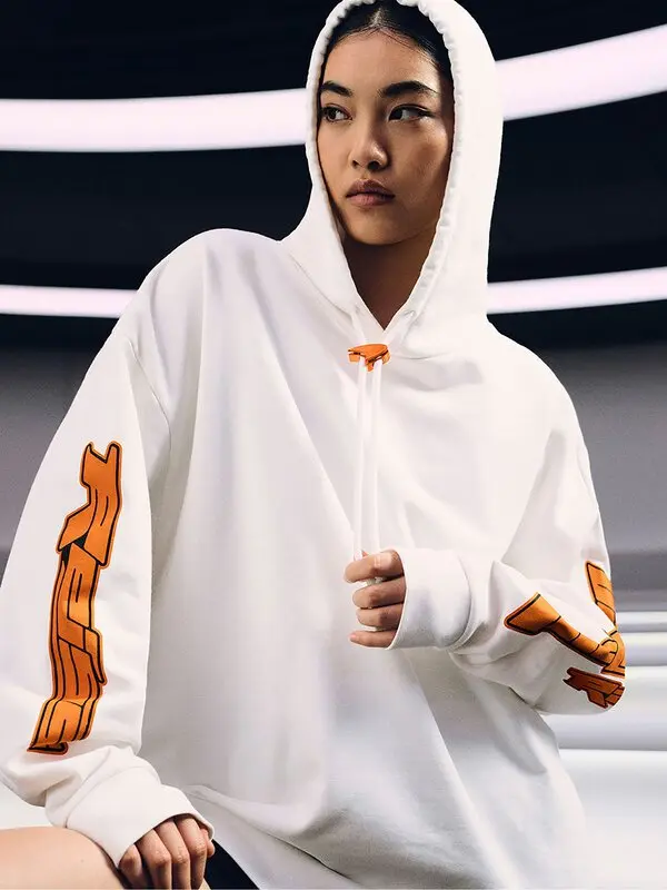 REISS X Mclaren F1 Team Zak Oversized Hoodie - White