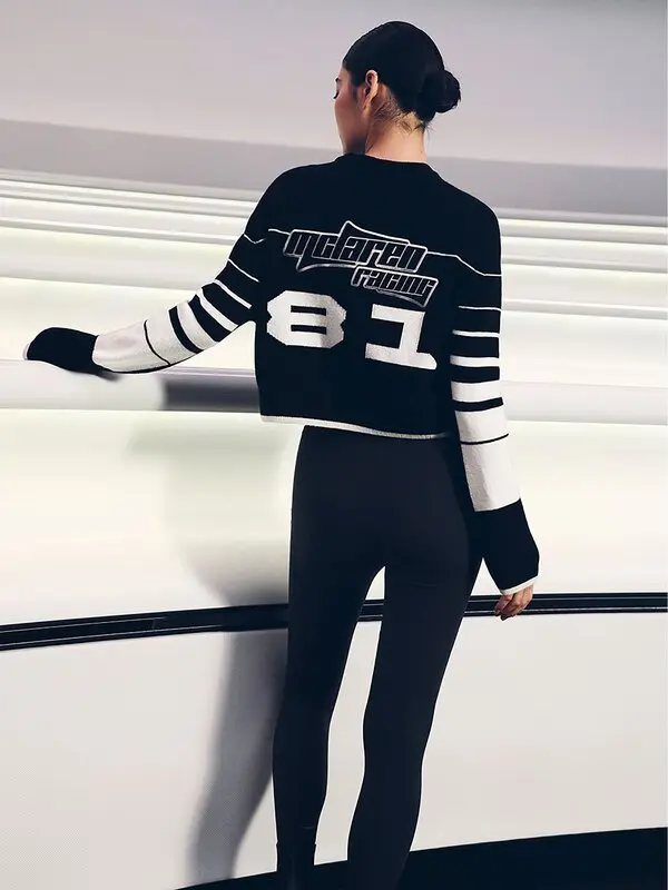 REISS F1 Team Rider Wool-cashmere Jumper - Black/white