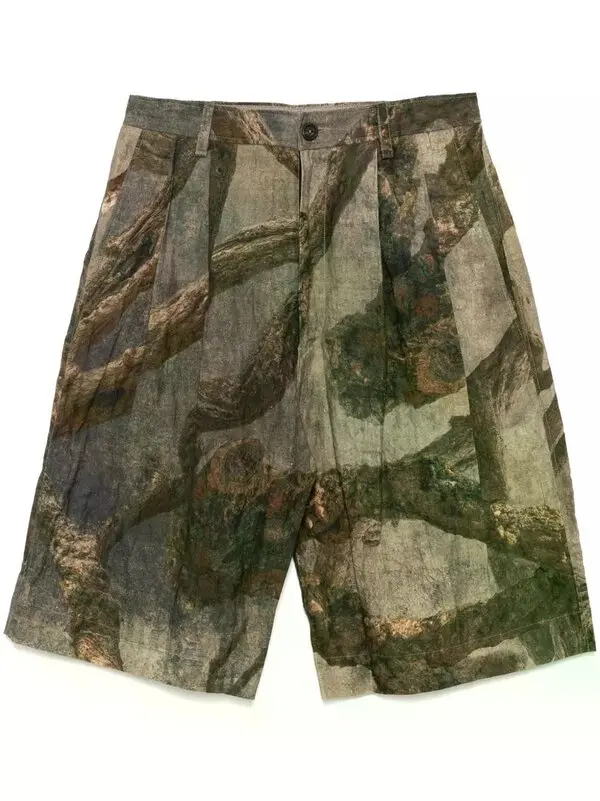 ZIGGY CHEN Tree Print Shorts