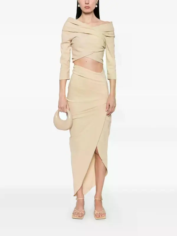 CORTANA Mite Midi Skirt - Neutrals