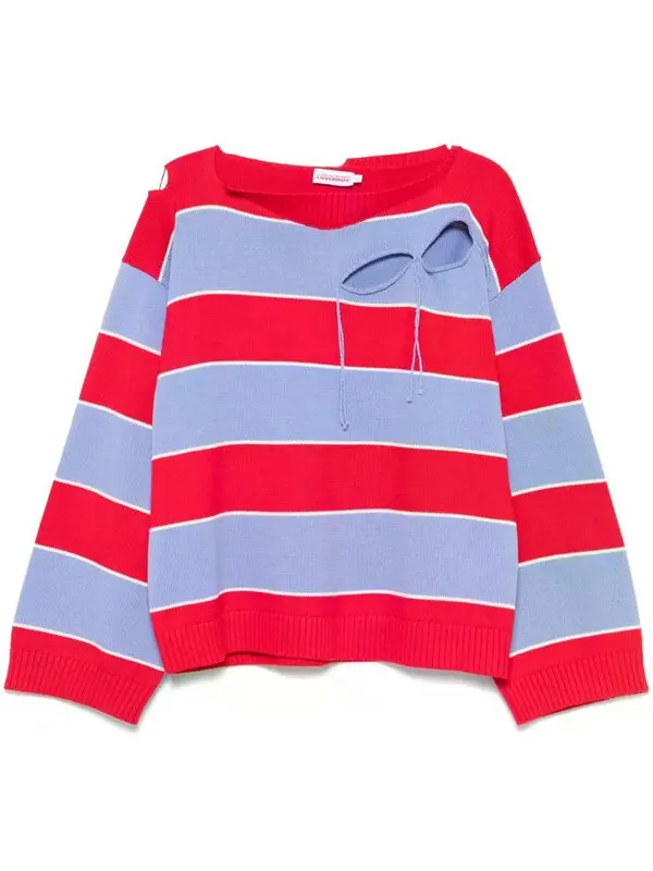 CHARLES JEFFREY Slash Stripe Sweater