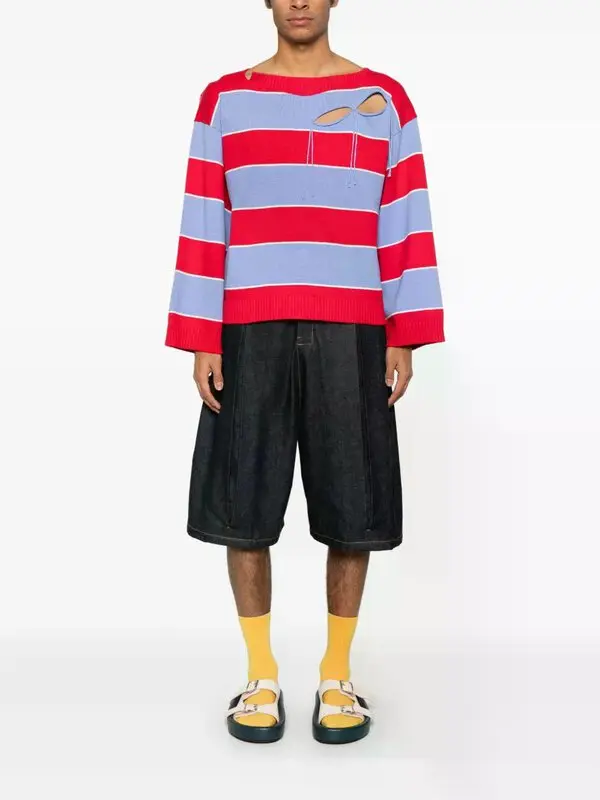 CHARLES JEFFREY Slash Stripe Sweater