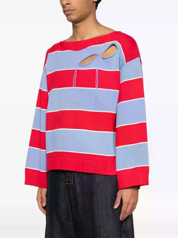 CHARLES JEFFREY Slash Stripe Sweater