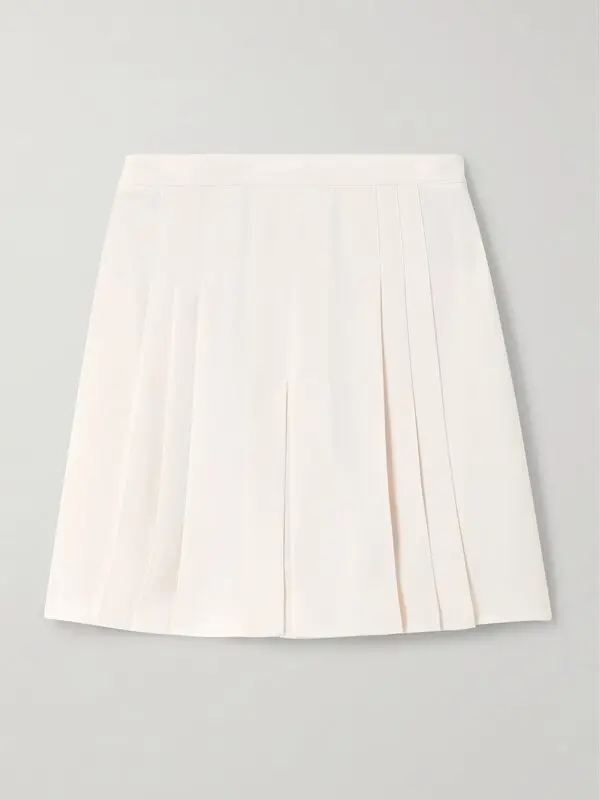 Tory Burch Layered Pleated Twill Shorts