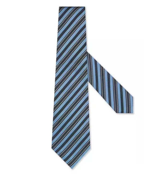 Zegna Silk-cotton Neck Tie - Blue