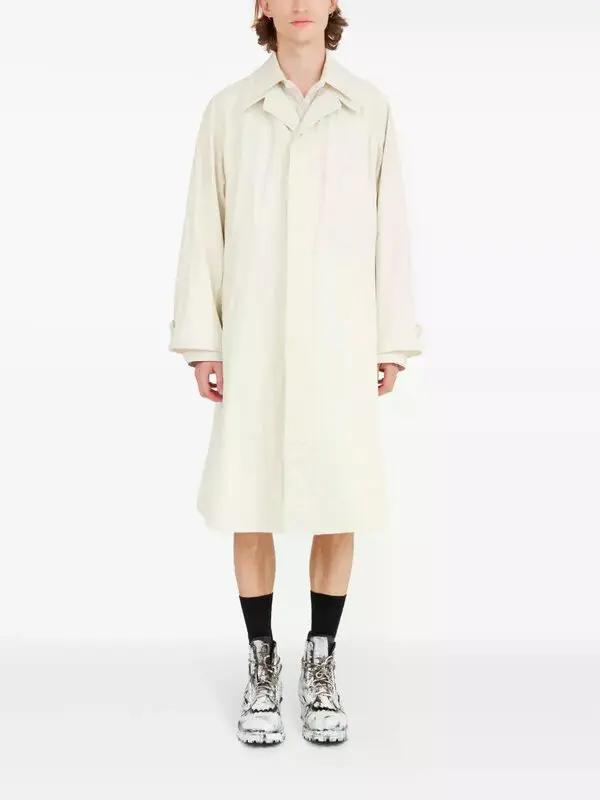 MAISON MARGIELA Layered Cotton Trench Coat - Neutrals