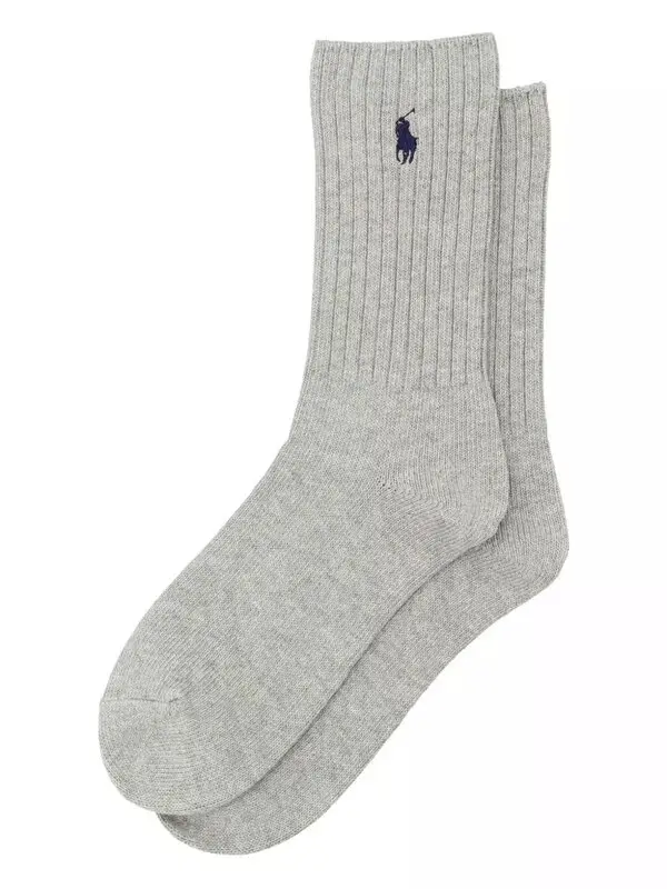 Polo Ralph Lauren Pony-embroidered Ankle Socks - Grey