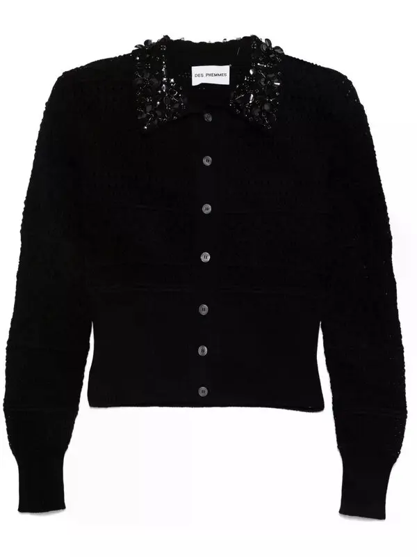 DES_PHEMMES Openwork Cardigan