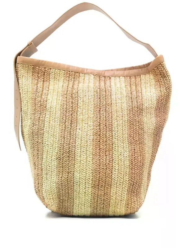 ALYSI Raffia Shoulder Bag