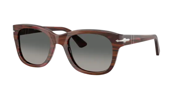 Persol Striped Brown Sunglasses - Gradient Grey