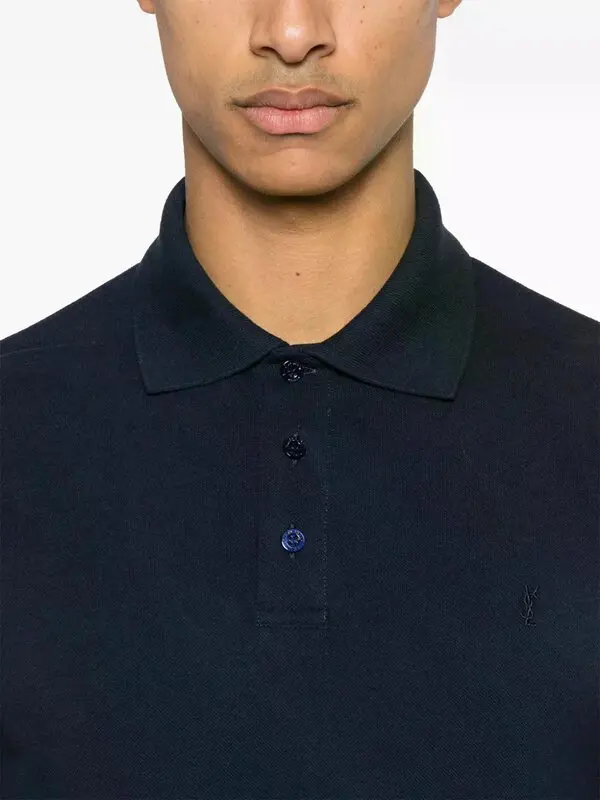 Saint Laurent Cassandre Polo Shirt - Blue