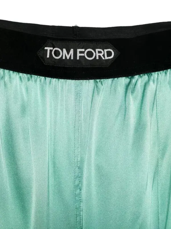 TOM FORD Satin Pajama Bottoms - Green