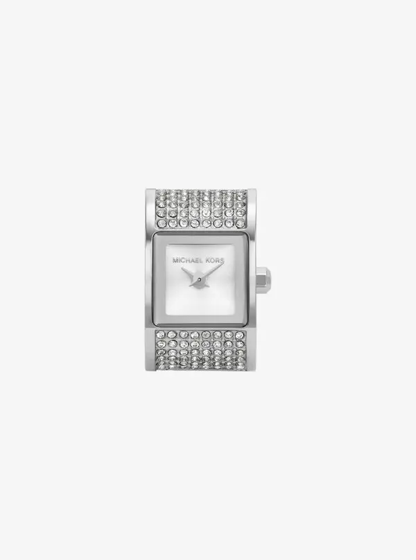 Michael Kors Darrington Pavé -tone Ring Watch In By - Silver