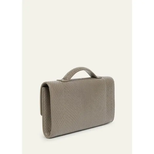 Bottega Veneta Andiamo Python Clutch Bag