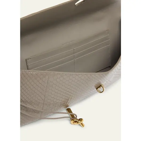 Bottega Veneta Andiamo Python Clutch Bag