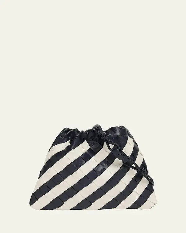 Bottega Veneta Small Striped Leather Pouch Crossbody Bag