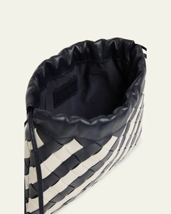 Bottega Veneta Small Striped Leather Pouch Crossbody Bag