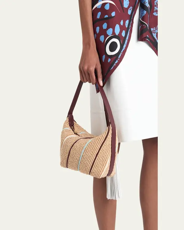 Bottega Veneta Wallace Mini Striped Shoulder Bag - Natural Multi