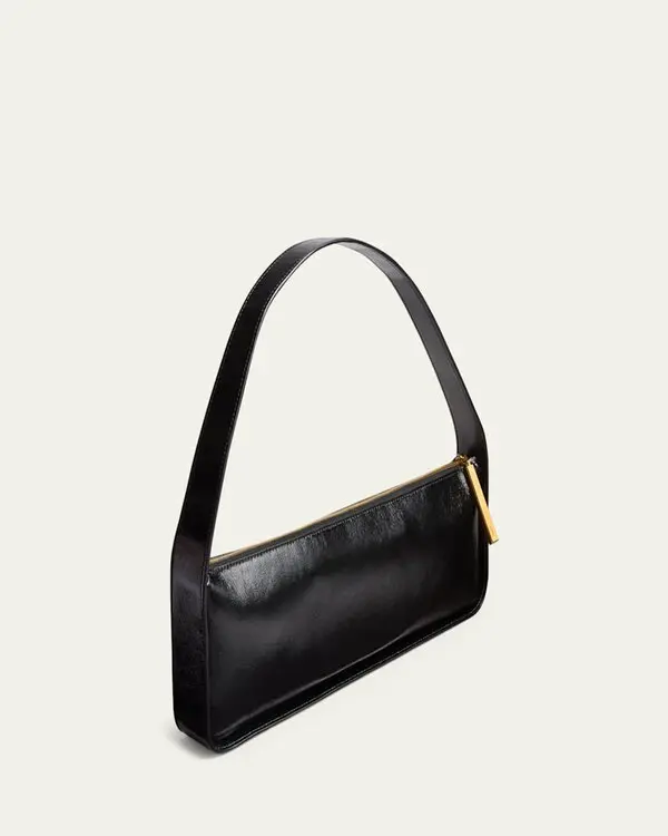 Khaite Lori Crackle Patent Leather Shoulder Bag - Black