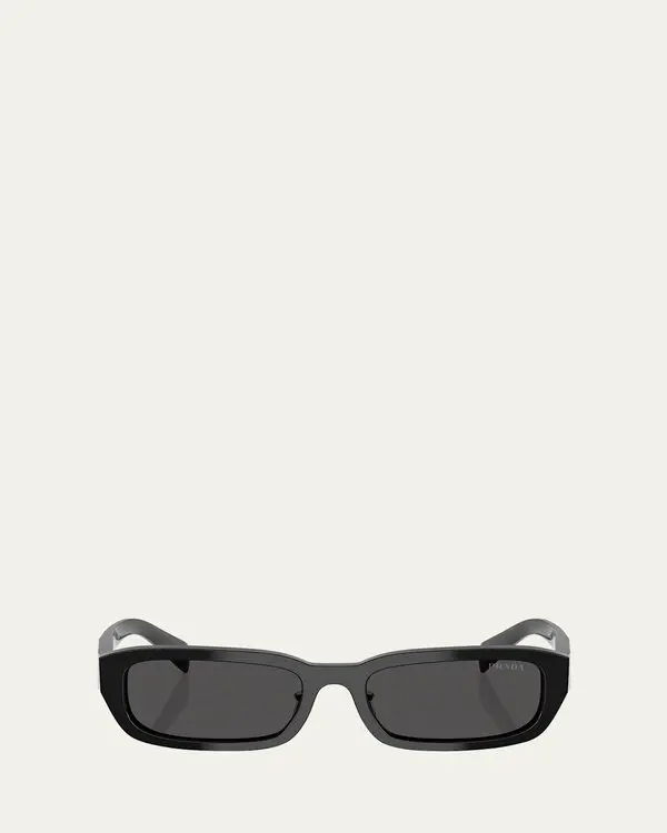 Prada Pr B06sf Rectangle Sunglasses - Dark Grey