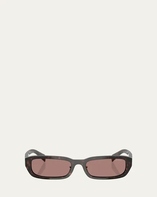Prada Pr B06sf Rectangle Sunglasses - Lite Brown