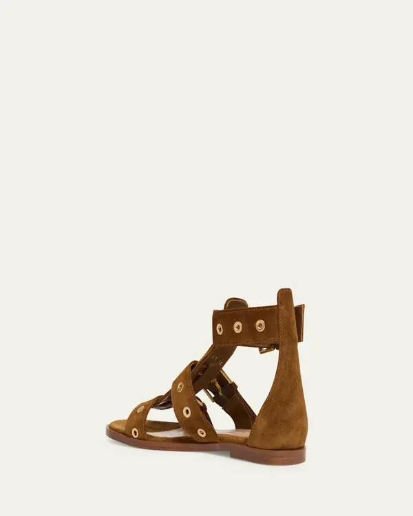 GIANVITO ROSSI Suede Gladiator Sandals - Texas