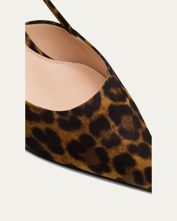 GIANVITO ROSSI Ascent Slingback Pumps - Leopard Print