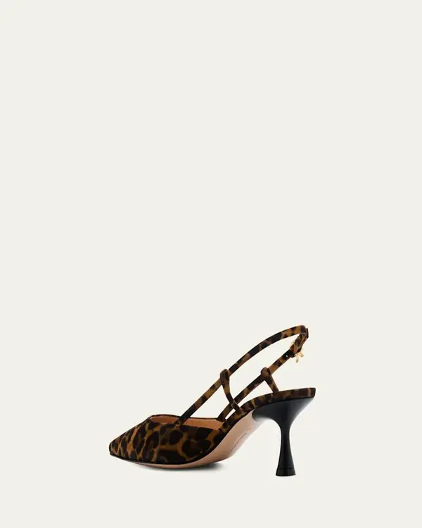 GIANVITO ROSSI Ascent Slingback Pumps - Leopard Print
