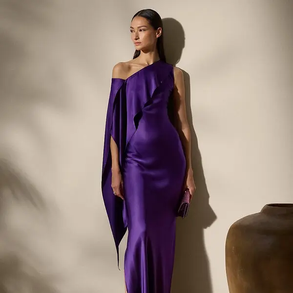 open lace back dress Ralph Lauren Collection Silk Dress | M main image 1