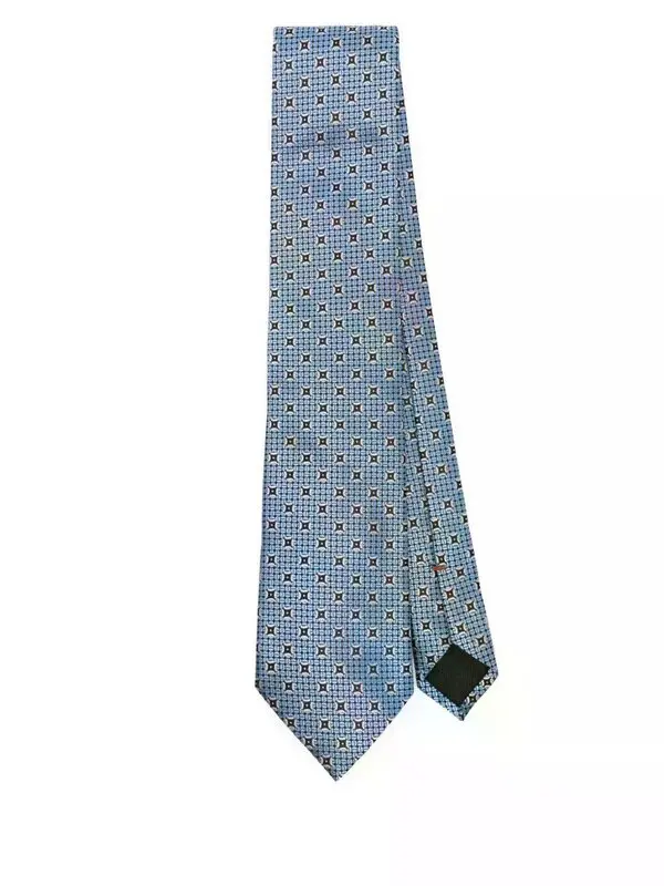 Zegna Textured Neck Tie - Blue