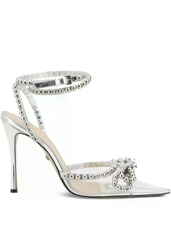Mach & Mach Bow-embellished Pumps - Silver
