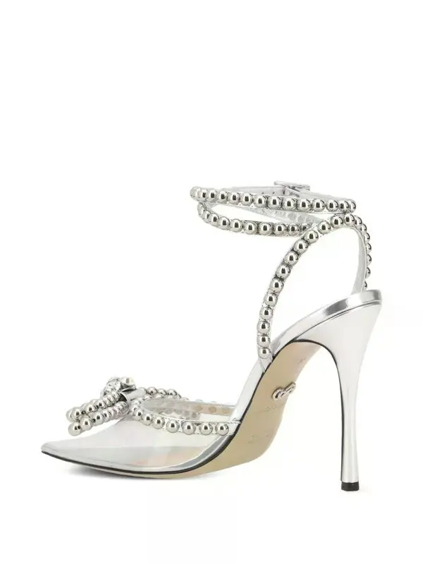 Mach & Mach Bow-embellished Pumps - Silver