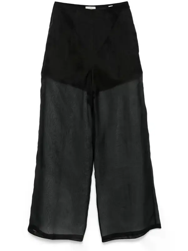 FORTE_FORTE Silk Palazzo Pants - Black