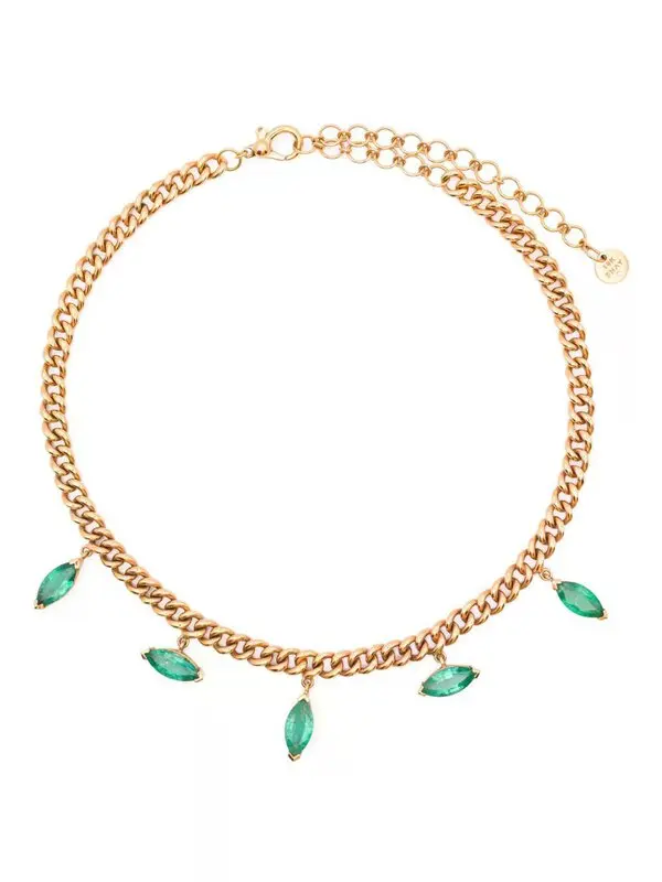 Shay 18k Rose Emerald Necklace - Gold