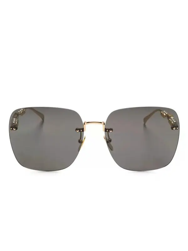 Gucci Square Frame Sunglasses - Gold