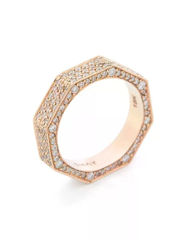 Shay 18k Rose Gold Diamond Band Ring