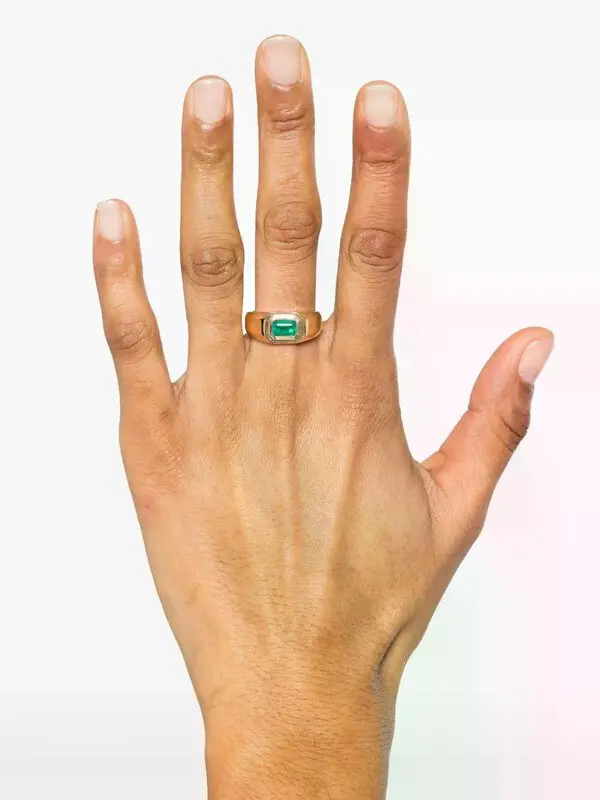 Shay 18k Yellow Emerald Signet Ring