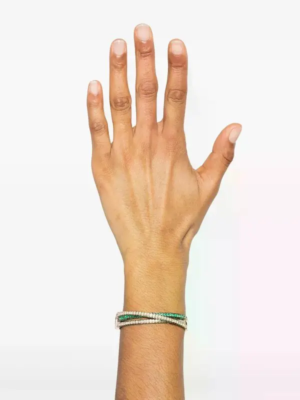 Shay 18k Rose Gold Emerald And Diamond Bracelet