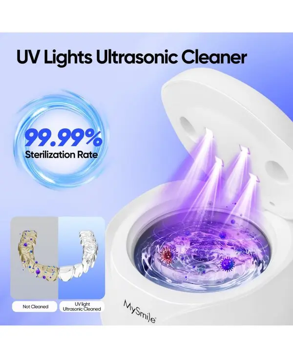 MYSMILE Ultrasonic Retainer Cleaner - White